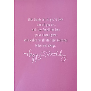 Greeting Card With Wishes For All Life's Blessings For A Very Special Mom Happy Birthday with Butterflies