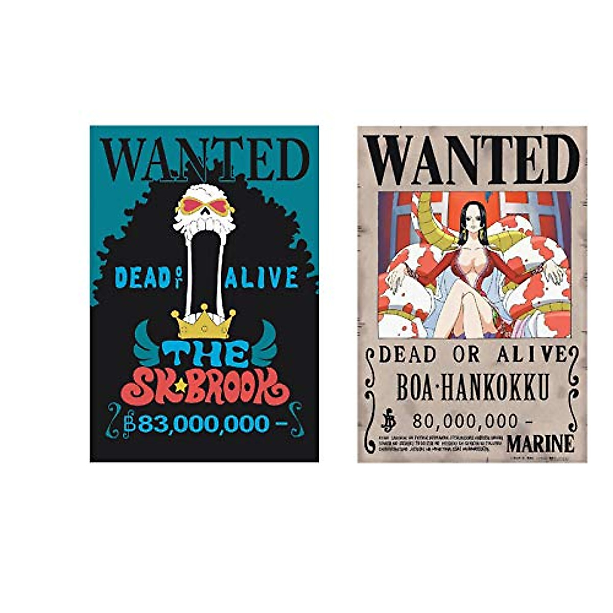 Bamboo's Store OP Wanted Posters, Anime Posters 42 cm × 29 cm, New Edition, Luffy 1.5 Billion, Zoro 320 Million, Set of 16