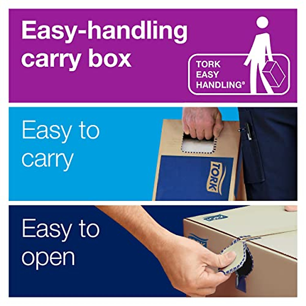 Tork Hand Towel Roll White H80, Universal, 100% Recycled Fiber, 6 Rolls x 630 ft, 8031600