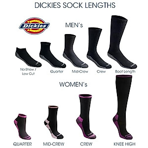 Dickies Men's Dri-Tech Essential Moisture Control Crew Socks, Available in M-XXL (6, 12, Solid Khaki (6 Pairs), Large