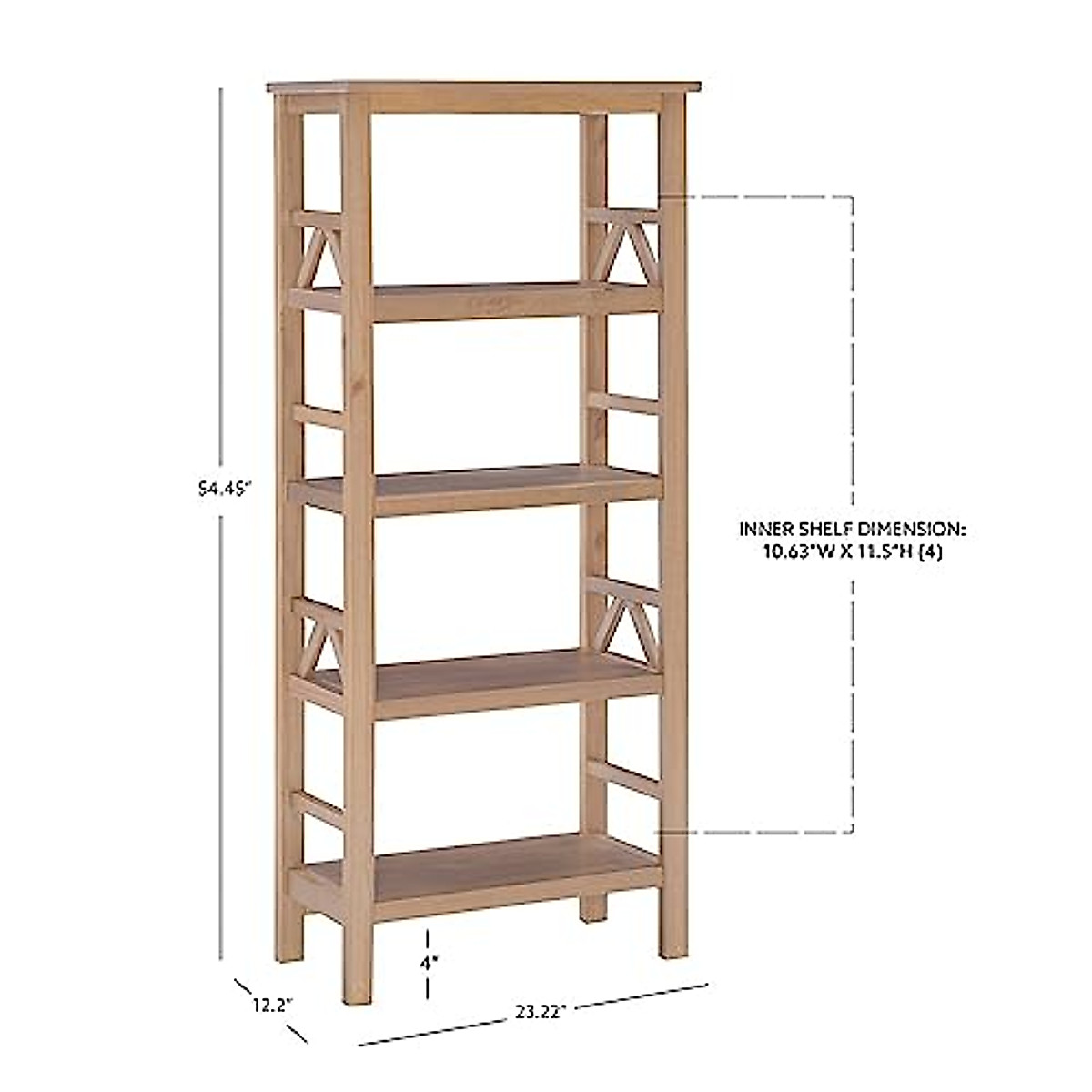 Linon Titian Driftwood Bookcase