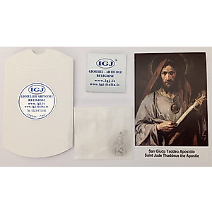 SAINT JUDE THADDEUS APOSTLE OVAL SHAPE MEDAL - PATRON SAINT OF IMPOSSIBLE CASES - 100% MADE IN ITALY (St.Jude (Round Shape))