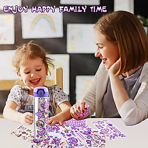 Decorate Your Own Water Bottle Kits for Girls Age 4-6-7-8-10-12, Valentines Day Gifts for Kids with Cute Stickers Arts and Crafts for School, Birthday Easter Gifts for Girls, Back to School Supplies