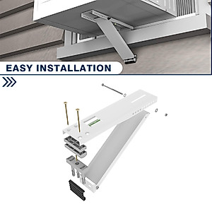 Pearwow Window Air Conditioner Support Bracket, 85 lbs Light Duty Air Conditioner Support Bracket,Universal Window AC Bracket,Designed for AC Unit 5,000 to 10,000 BTU