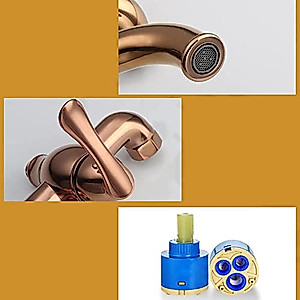 CUTPOIY Wall Mounted Toilet Shower Spray Mixer Set Rose Gold with Swivel Outlet Bidet Attachment Faucet Sprayer Kit for Toilet Bathroom Toilet Bidet Mixer Spray Kit,B (A)