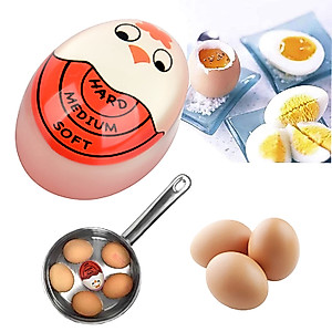 Egg Timer Sensitive Hard & Soft Boiled Color Changing Indicator Tells When Eggs are Ready (Red 2pack)