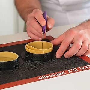 Silikomart 70.109.99.0065 Mat Air Mat, Silicone, Red Brick/Black, 40 x 30 cm