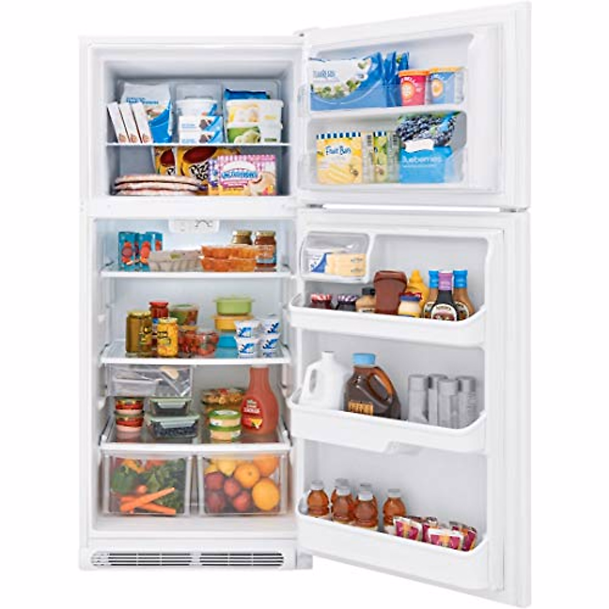 Frigidaire FFHT2033VP 30" Top Mount Refrigerator with 20.5 cu. ft. Total Capacity, LED Lighting, Store More Crisper Drawers, in Pearl White