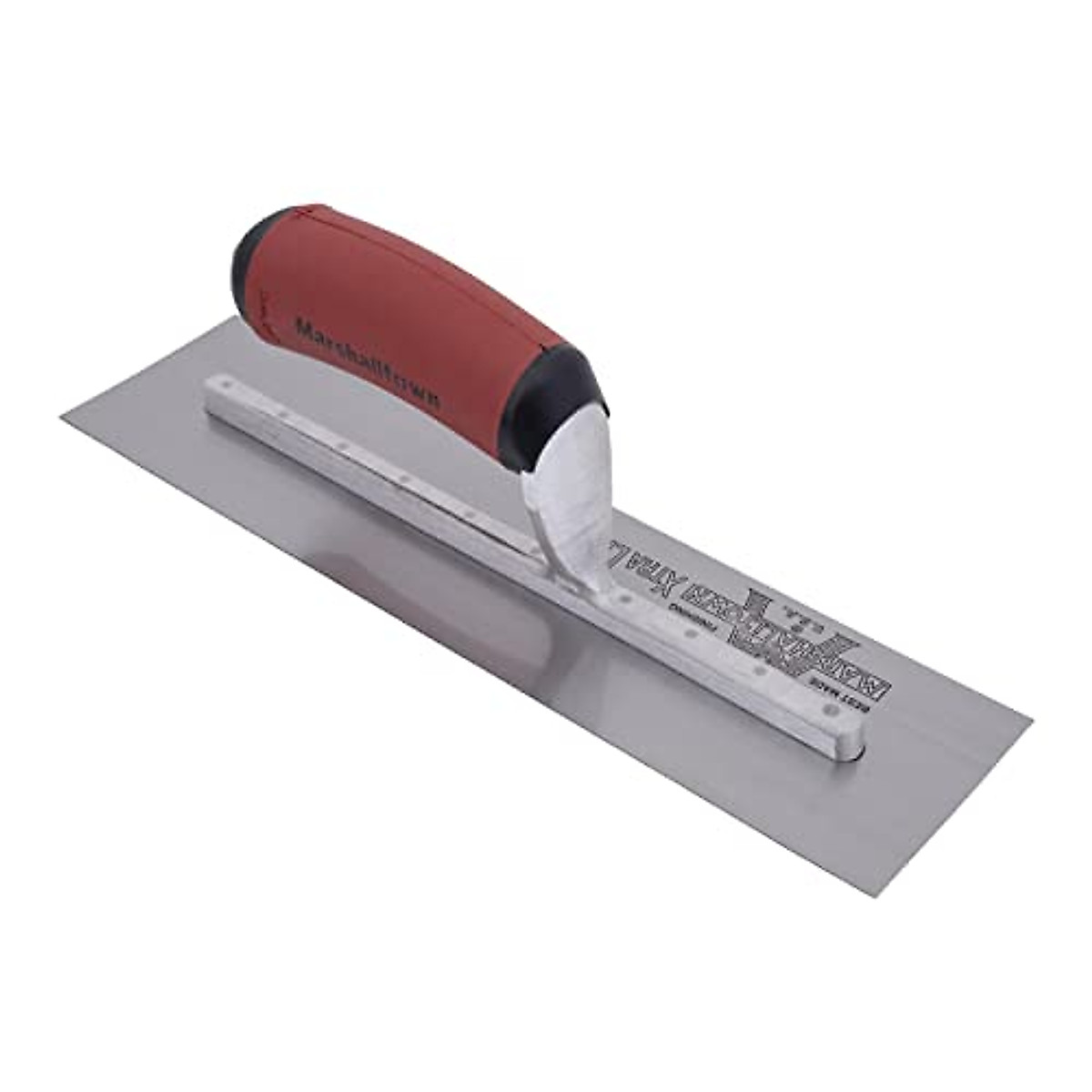 MARSHALLTOWN Concrete Finishing Trowel, 12 Inches by 3 Inches, Curved DuraSoft Handle, Made in the USA, MXS56D