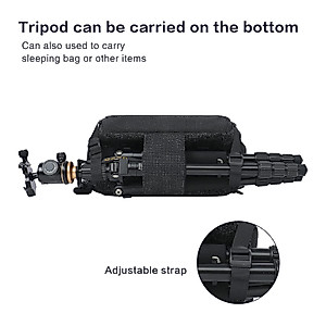 MOSISO Camera Bag Sling Backpack, DSLR/SLR/Mirrorless Photography Waterproof Camera Case Crossbody Shoulder Bag with Tripod Holder&Rain Cover&Shoulder Straps Compatible with Canon/Nikon/Sony, Black