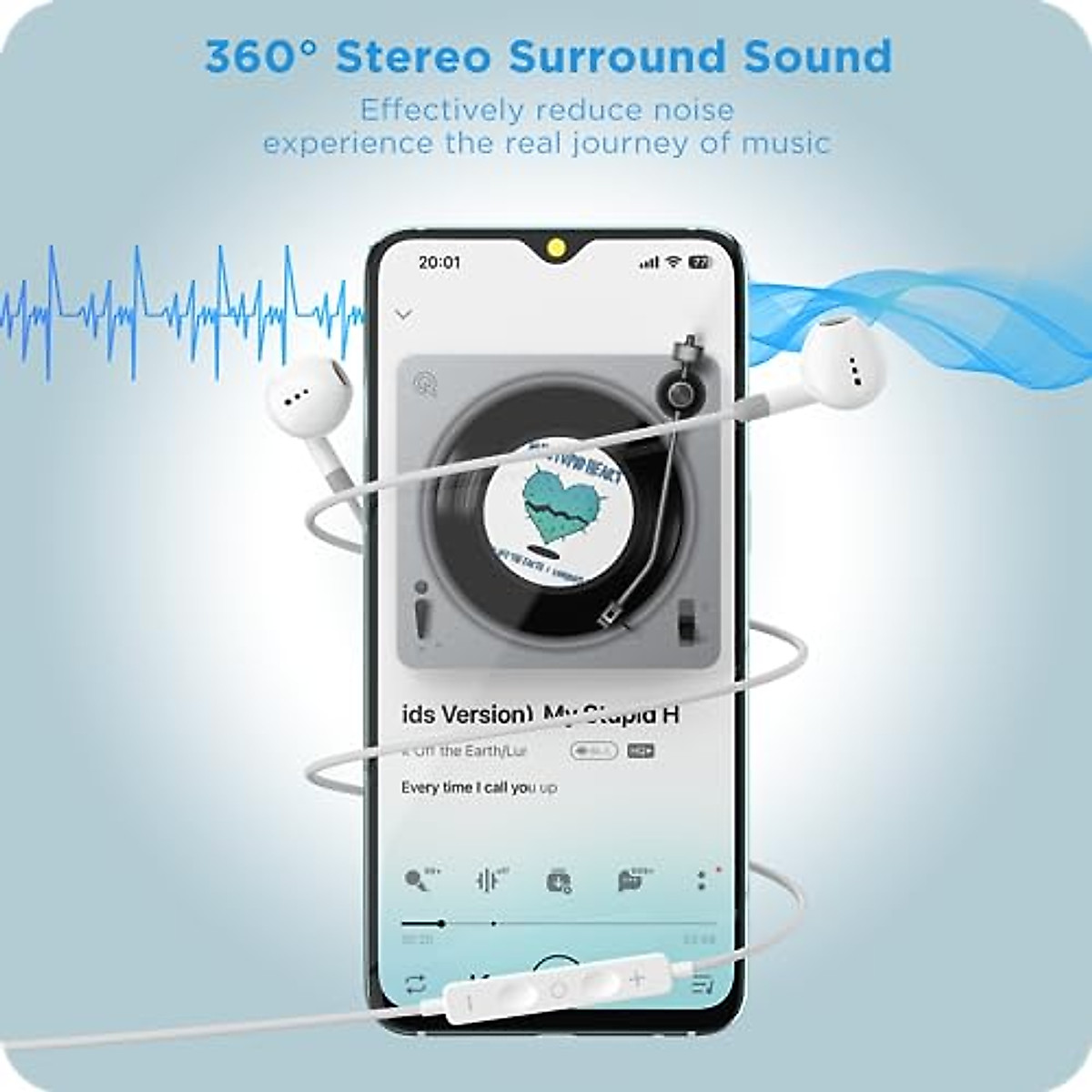 2 Pack Earbuds Wired in Ear Wired Headphones,Earphones with Microphone for 3.5mm Jack Ear Buds Noise Isolation & Volume Control Compatible with iPhone/iPad/Computer/MP3/4 and Other 3.5mm Jack Devices