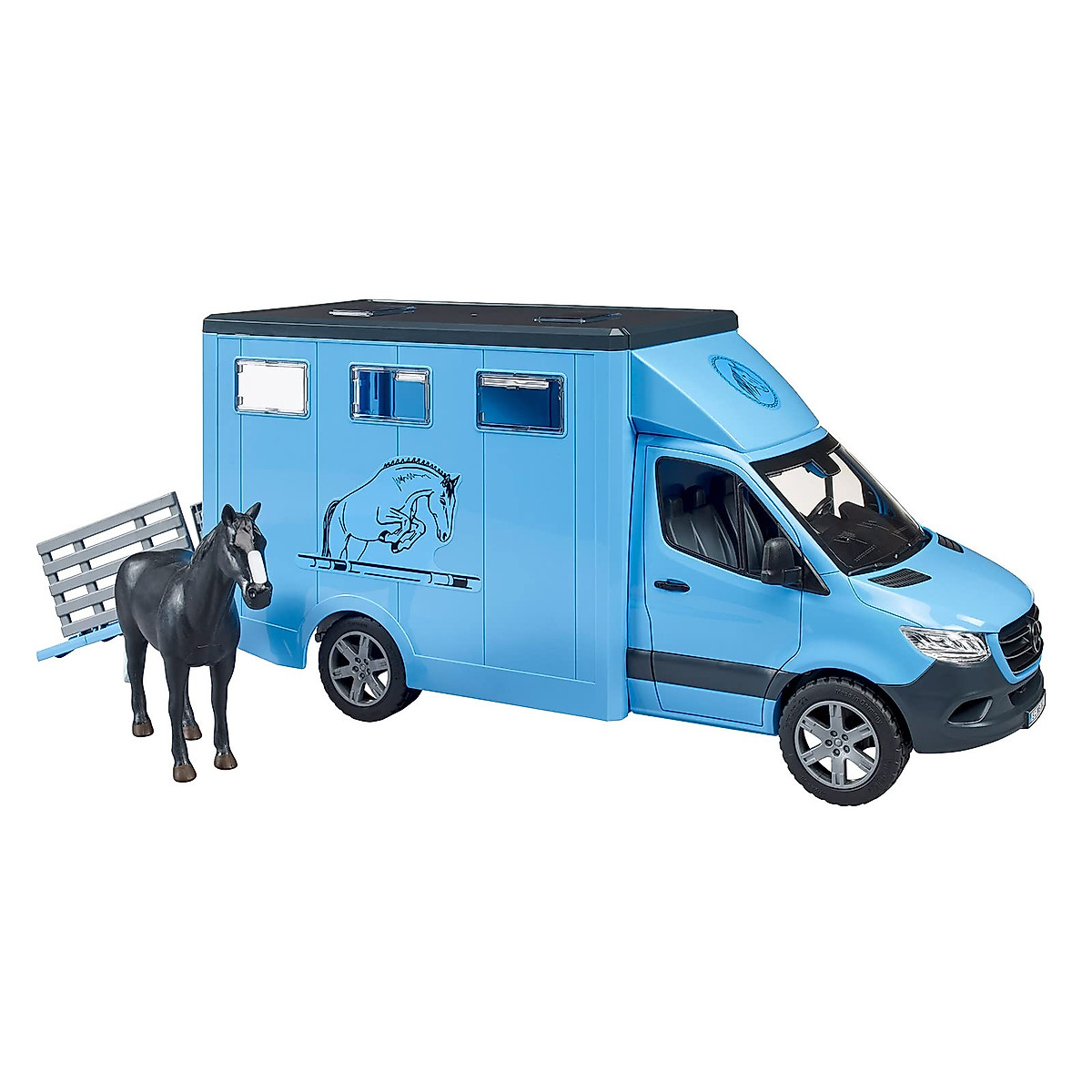 Bruder 02674 MB Sprinter Animal Transporter with 1 Horse