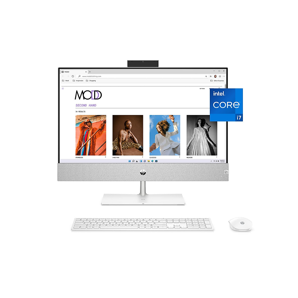 HP Pavilion 24-ca1180 23.8" FHD Touchscreen All-in-One Intel Core i7-12700T 1.4GHz 16GB RAM 256GB SSD 1TB HDD Windows 11 Home(Renewed)