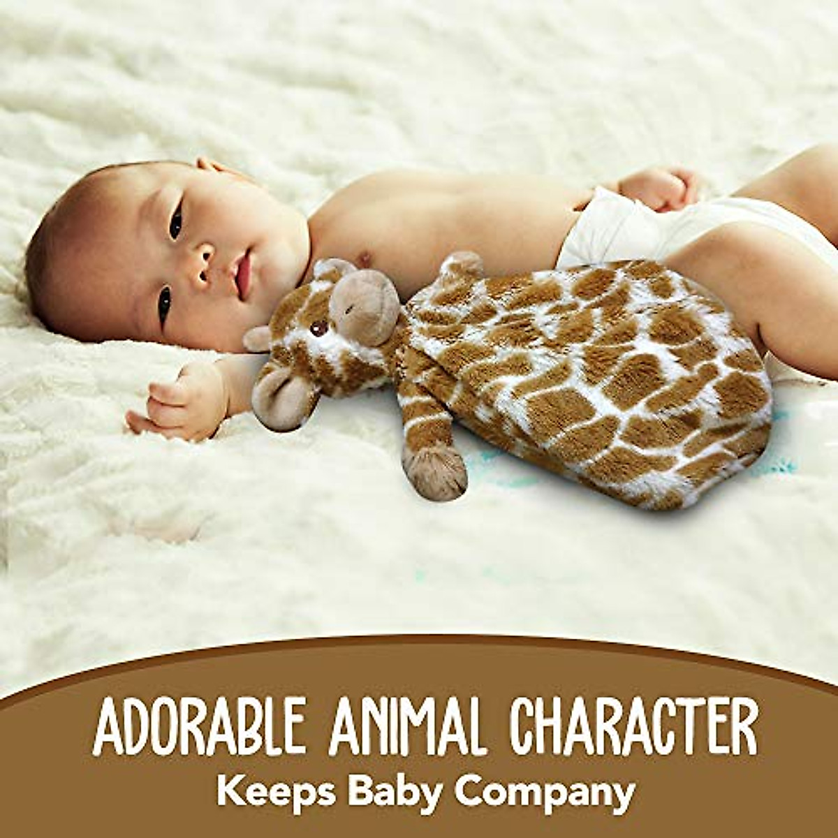LIBLER Giraffe Baby Security Blanket, Loveys for Babies 15 inches, Plush Baby Blanket, Animal Baby Blanket, Animal Blankets for Babies, Security Blankets for Babies, Baby Blankets Unisex
