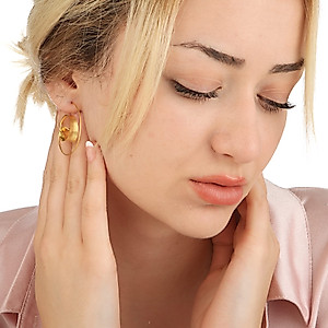 Earrings Spiral Hanging - Gold Plated - 925 Sterling Silver - Boho Spiral Stud Earrings - Gift Box