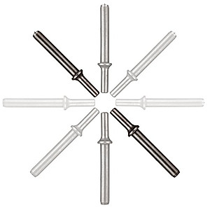 Heavy Duty 2pcs Rivet Set, Abuff Pneumatic Air Rivet Hammer Set for Shank 0.401 Chisel/Air Hammer Rivet Bits