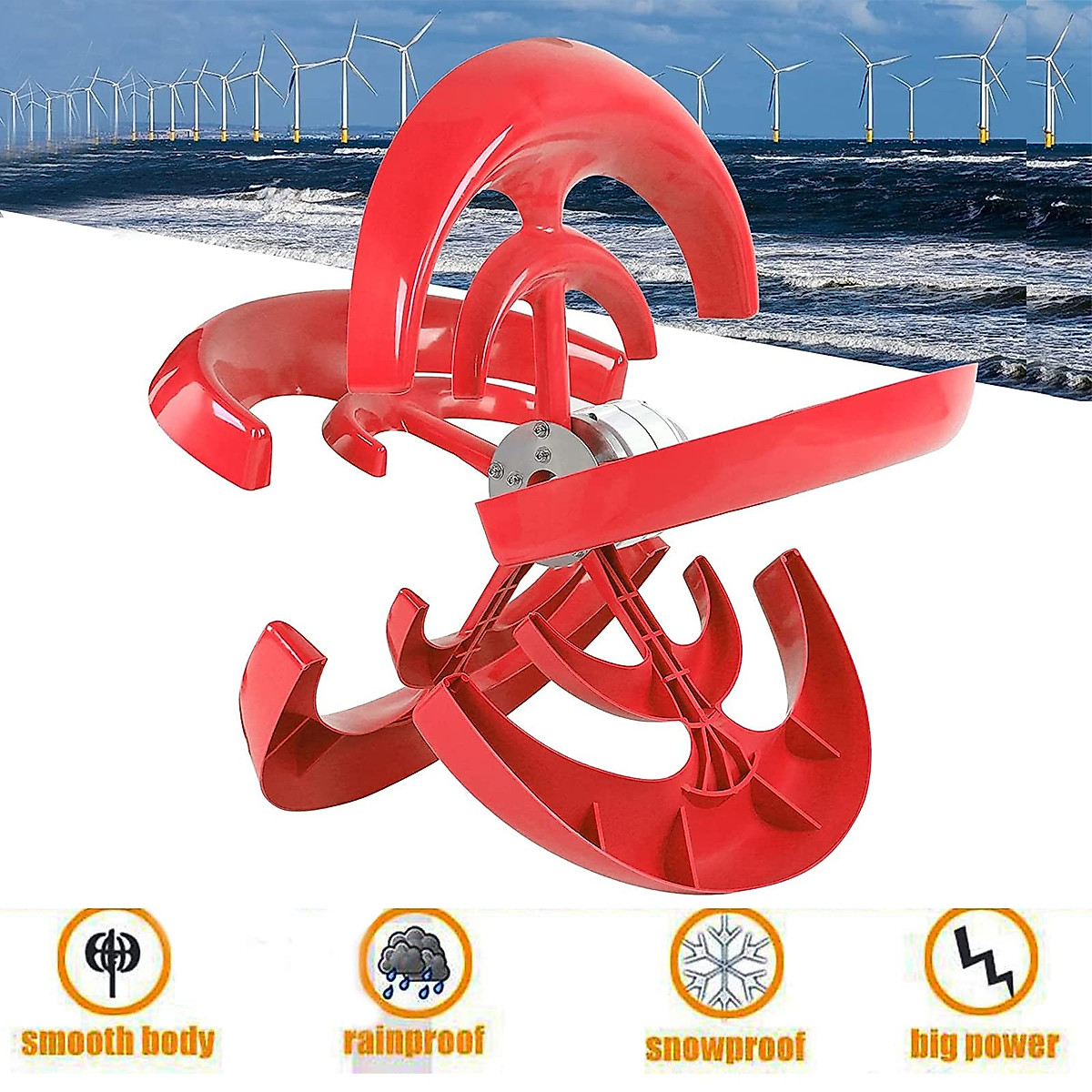 FEICHANGHAO High Efficiency 10000W Wind Generators for Home Use Kit,12V/24V/48V Motor Kit Vertical Axis Windmill Energy+ Small Wind Turbine Generator for Home Use,12v