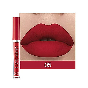 KBTPMTL HANDAIYAN 6 Pcs Matte Liquid Lipstick Makeup Set, 6 Lipstick Set Non-stick Matte Lip Gloss Set Multi-color Lipstick (A)