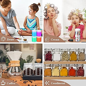 eBoot 150 Piece 3 Oz Plastic Container Jars with Lids Round Clear Cosmetic Empty Clear Plastic Jars for Lotion, Cream, Ointments, Makeup, Eye Shadow, Rhinestone, Samples, Pot, Travel Storage