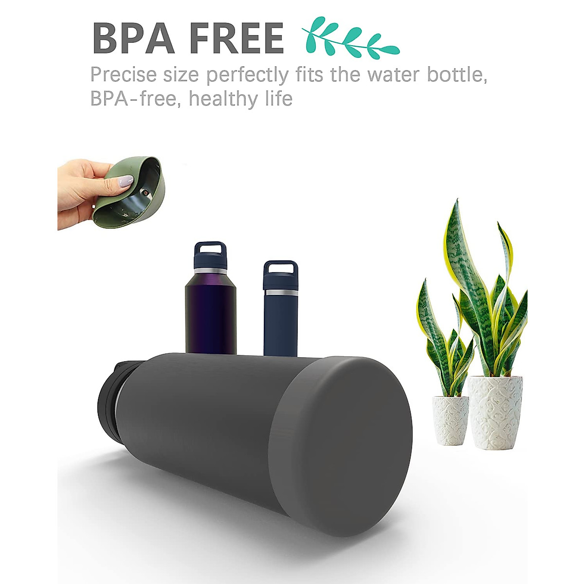 ALIENSX Protective Bottom Boot for YETI Rambler 26oz and Yeti Yonder 34oz Water Bottles, Anti-Slip Silicone Sleeve Cover, Travel Pet Bowl for Dog Cat Food Feeding (Black)