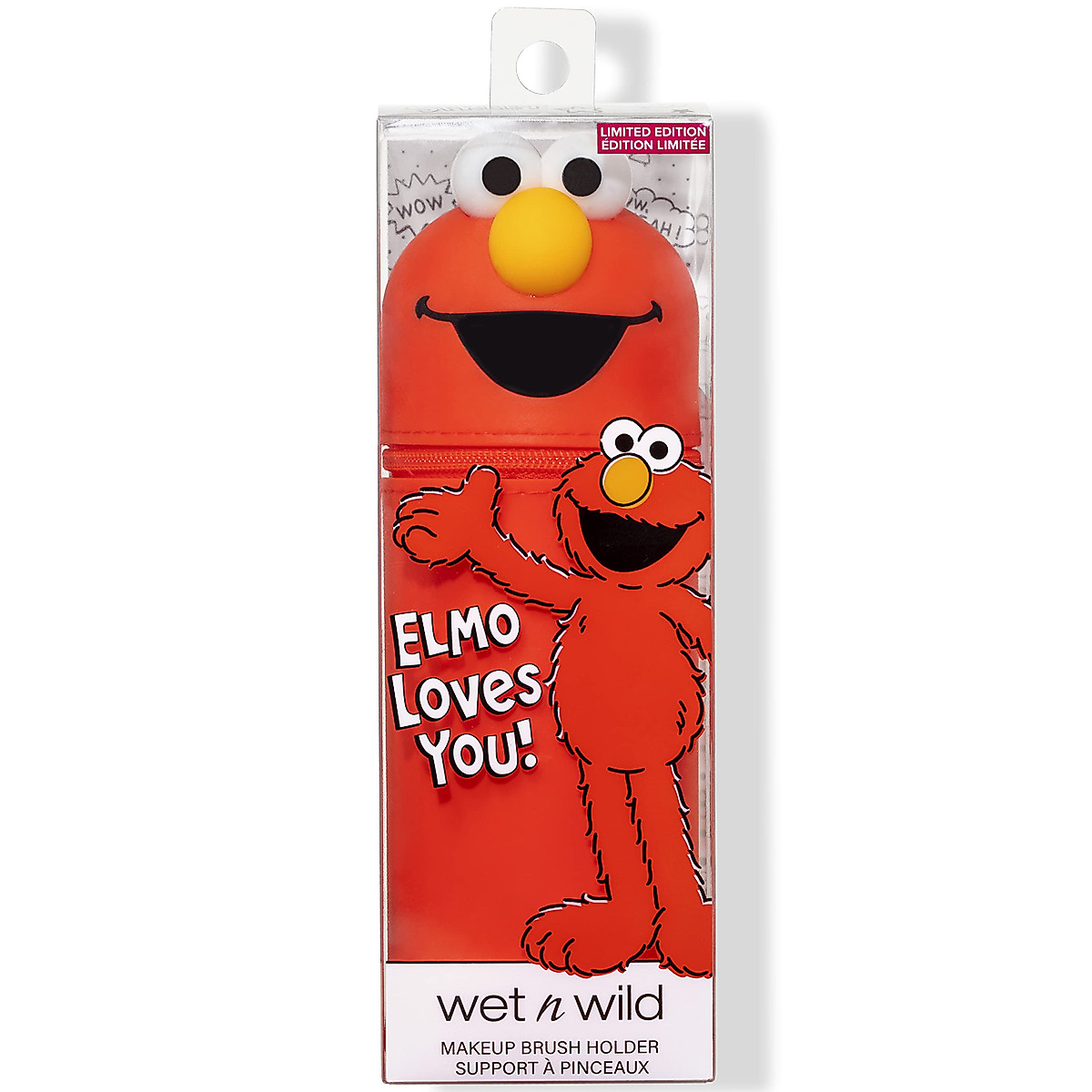 wet n wild x Sesame Street, Elmo Loves You Makeup Brush Holder For Foundation Brush And Liquid Makeup