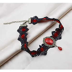 Merroyal Women's Dia de los Muertos Rose Flower Costume Headpiece Halloween Day of The Dead Veil (Black Red Rose Flower+Black Veil)