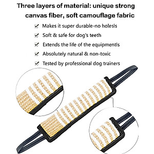 Clysrou Dog Tug Toy Dog，Tough Jute Bite Pillow - Durable, Training Equipment - Puppy to Large Dogs Interactive Toy.