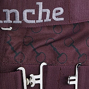 HORZE Avalanche 1200D Ripstop High Neck Medium Weight Waterproof Horse Turnout Blanket (150g Fill) - Red Mahogany Burgundy - 81 in