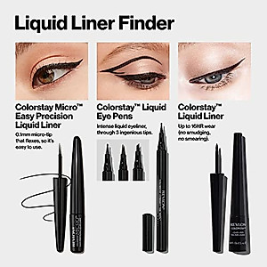 REVLON ColorStay Micro Easy Precision Liquid Eyeliner, Waterproof, Smudgeproof, Longwearing with Micro Felt Tip, 302 What the Fudge, 0.057 fl. oz