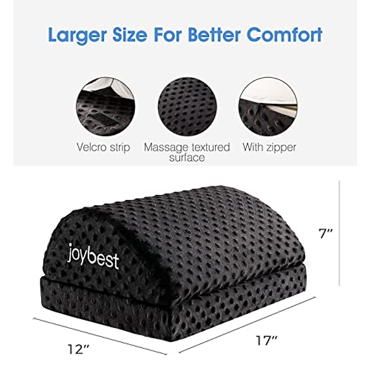 Foot Rest for Under Desk at Work ,Adjustable Memory Foam Desk Foot Rest, Ergonomic Teardrop Curved Design Office Footrest for Blood Circulation of Legs to Relieve Lumbar, Back, Knee Pain