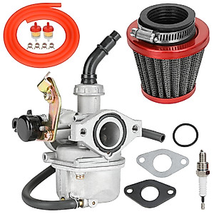 YOXUFA PZ19 Carburetor Carb Cable Choke for TaoTao Baja Kazuma Loncin Sunl Peace Sports Kayo Fox SSR Lazer 6 Kandi 50 70 90 110 125cc Chinese 4 Wheeler ATV Quad Pit Dirt Bike Go Kart Cart Moped Parts