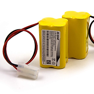 elxjar (5-Pack) 4.8V 800mAh Ni-CD AA Battery Pack Replacement for Energizer N20AE015A CUSTOM-222 NIC0905 OSA146 Prescolite EDCNRB Exit Sign Emergency Light