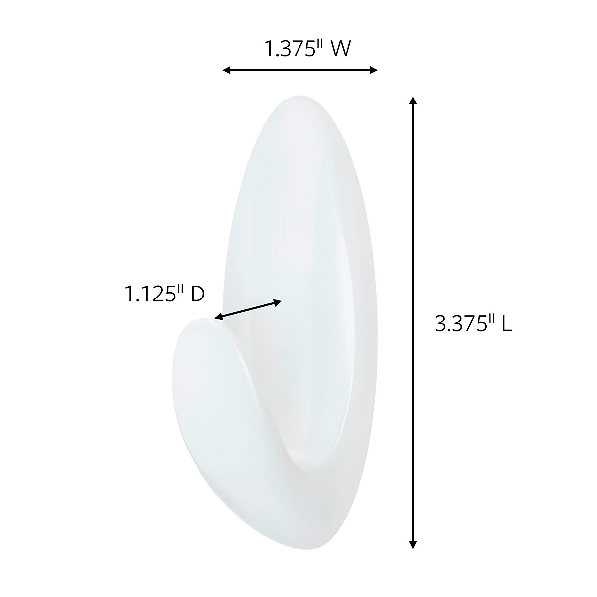 Command Bath Medium Hooks, 3 lb Capacity, 2-Hooks, 2-Strips, Organize Damage-Free