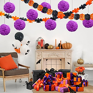 Bouiexye 70 Sheets Halloween Tissue Paper, 20 x 14.5 inches Multicolor Tissue Paper Bulk Gift Wrapping for DIY Art Craft Halloween Party Festival