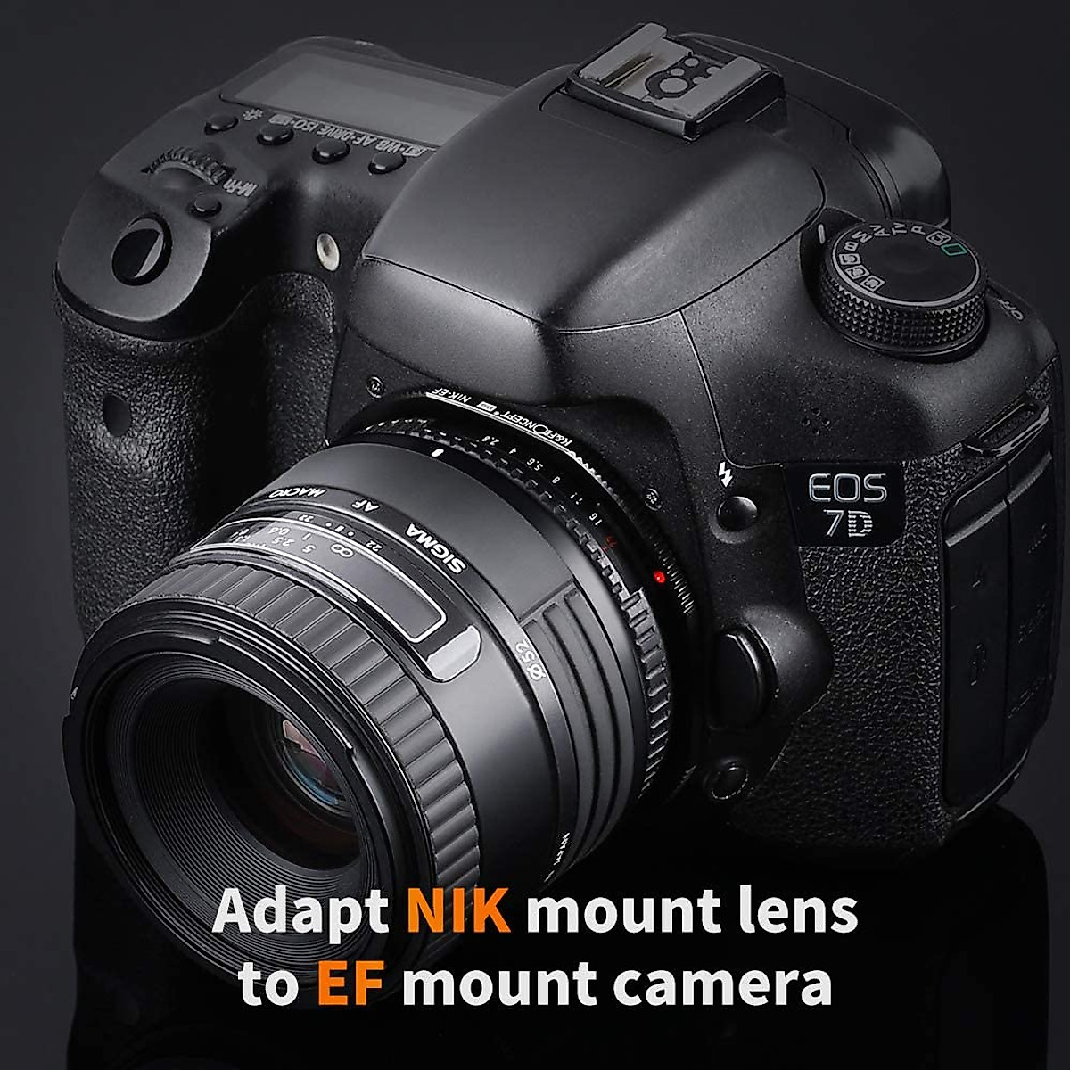 K&F Concept Updated NIK to EOS Adapter, Manual Lens Mount Adapter for Nikon F/AI Mount Lens and Canon EOS EF EF-S Mount Camera