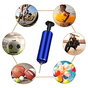 Arbootjin Ball Pump Portable Air Pump Basketball Pump Balloon Pump with 7 Needles,1 Nozzles and 1 Flexible Hose for Soccer Volleyball Water Polo Rugby Exercise Sports Ball Swim Inflatables