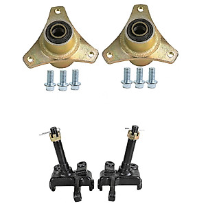 91.SCS 3 Stud Front Wheel Hub Steering Knuckle Spindle Kit for Go Kart ATV Quad 110cc 125cc