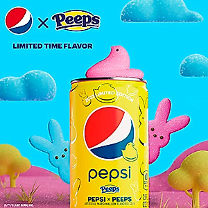 PEPSI x PEEPS Soda, Mini Cans, 7.5 Ounce (Pack of 10), Limited Edition
