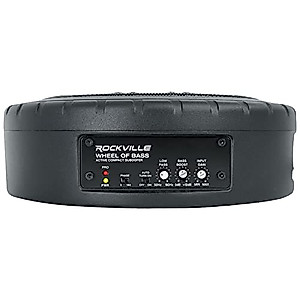 Rockville WHEEL OF BASS 8" Slim Under-Seat Powered Truck/Car Audio Subwoofer Sub