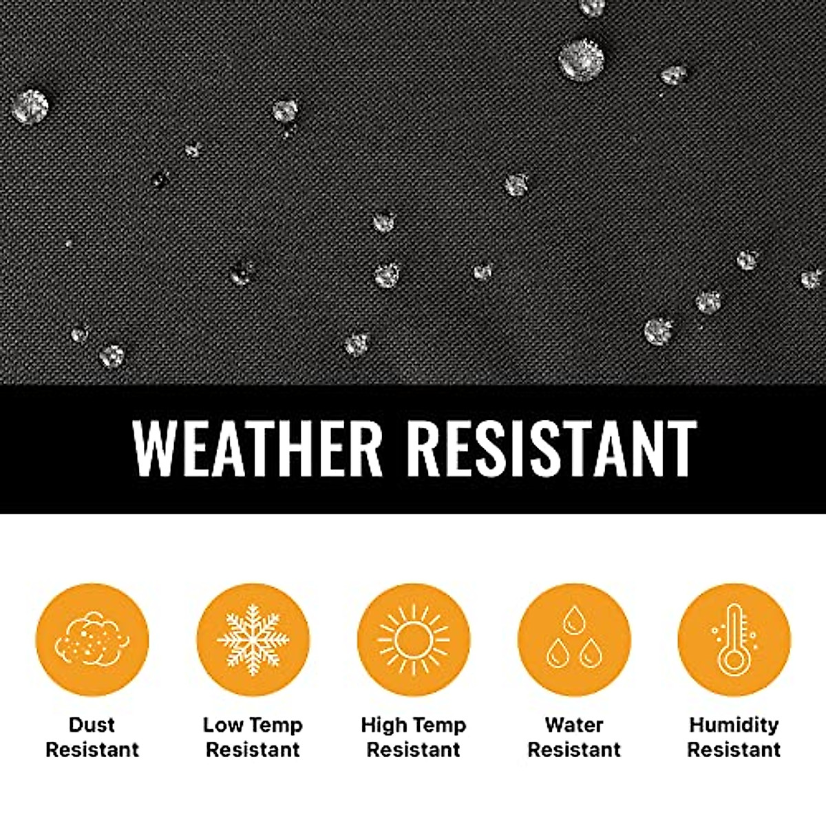 KHOMO GEAR Heavy Duty Outdoor Furniture Cover - Waterproof Square & Rectangular Covers with Air Vents - UV Resistant Polyester Patio Garden Cover - for Ottoman, Tables, Coffee Side Tables and Others