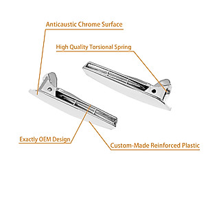 Interior Door Handle Set, Compatible with 2007-2014 Chevy Silverado Tahoe Avalanche Cadillac Escalade GMC Yukon, Chrome Front Inside Left Driver & Right Passenger Side | Replaces# 81195, 15935954