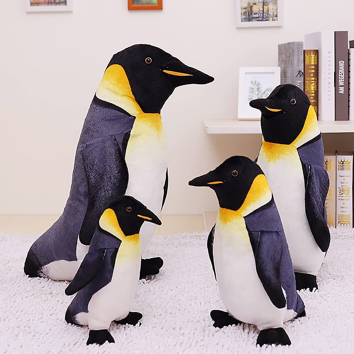 ikasus Lifelike Penguin Stuffed Animal Toy Cute Plush Peguin Doll Soft Plush Doll Hugging Plush Pillow Lovely Comfort Sleeping Cushion Kawaii Plushies Penguin Home Decor Gifts for Adults Kids