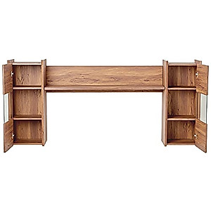 Modway Visionary Mounted, Wall Shelves, Walnut