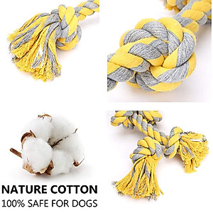 ayisoro Dog Rope Toys for Aggressive Chewers Large Dog Rope Pet Tug Toy Cotton Rope Dog Chew Toys for Large Dogs Tug of War Toy Strong Chewing Teething Training Interactive Dog Rope Toy Large