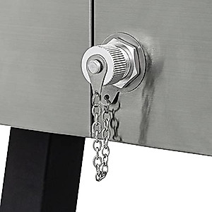 CreoleFeast CL8001S 80-Quart Premium Rolling Cooler, Stainless Steel Portable Cold Drink Beverage Cooler Cart for Outdoor Patio, Tailgating, Poolside BBQ Party, Silver