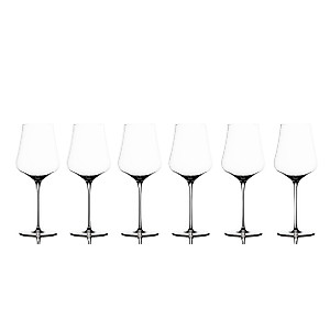 Bundle - 2 items: Gabriel-Glas - Set of 6 - Austrian Crystal Wine Glass -"StandArt" Edition, FlyWithWine 5-Piece Wine Bottle Opener Set