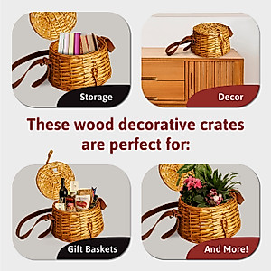 wald imports Willow Creel - Rattan Basket - Woven Baskets for Storage - Decorative Wicker Baskets