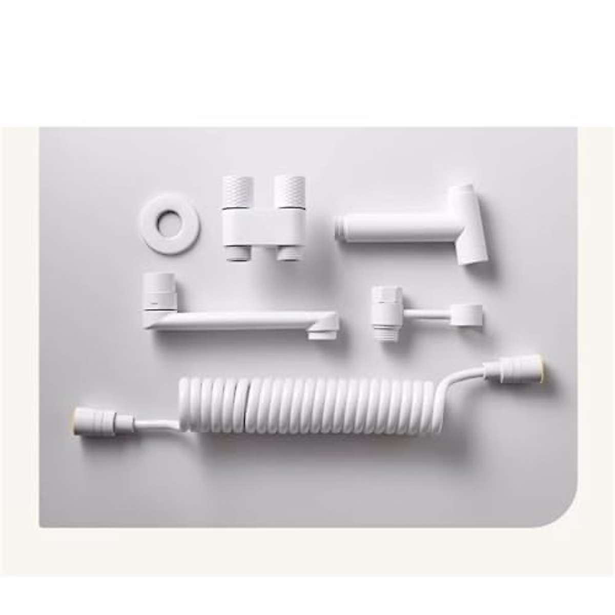 Wall Mounted Toilet Bidet Sprayer Set with Hose Handheld Cleaning Faucet Bidet Wash Shower 811583YC-25CM