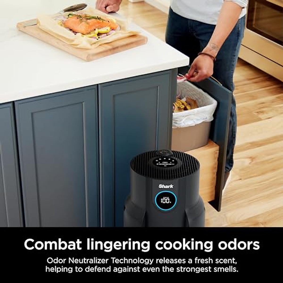 Shark Air Purifiers for Home Large Room with NeverChange Air Filter, 5 Year HEPA Filter, Covers 650 Sq. ft, Odor Neutralizer and Clean Sense Technology, Removes 99.98% of Dust & Allergens, HP152