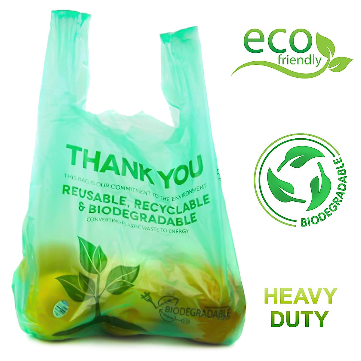 Biodegradable Bags Biodegradable Plastic Bags Compostable Plastic Bags Bio Bags Eco Friendly Plastic Bags Green Biodegradable Bags Pack of 200